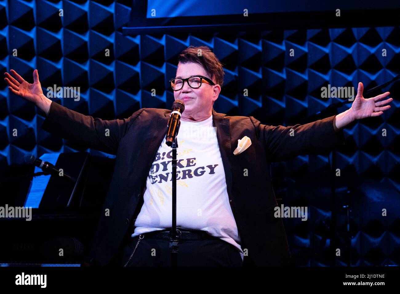 New York, USA. 24th Mar, 2022. Lea DeLaria receives the Howard Ashman ...