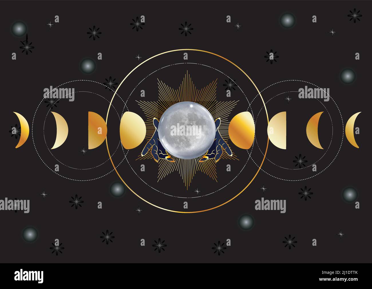 Hands and planets Stock Vector Images - Alamy