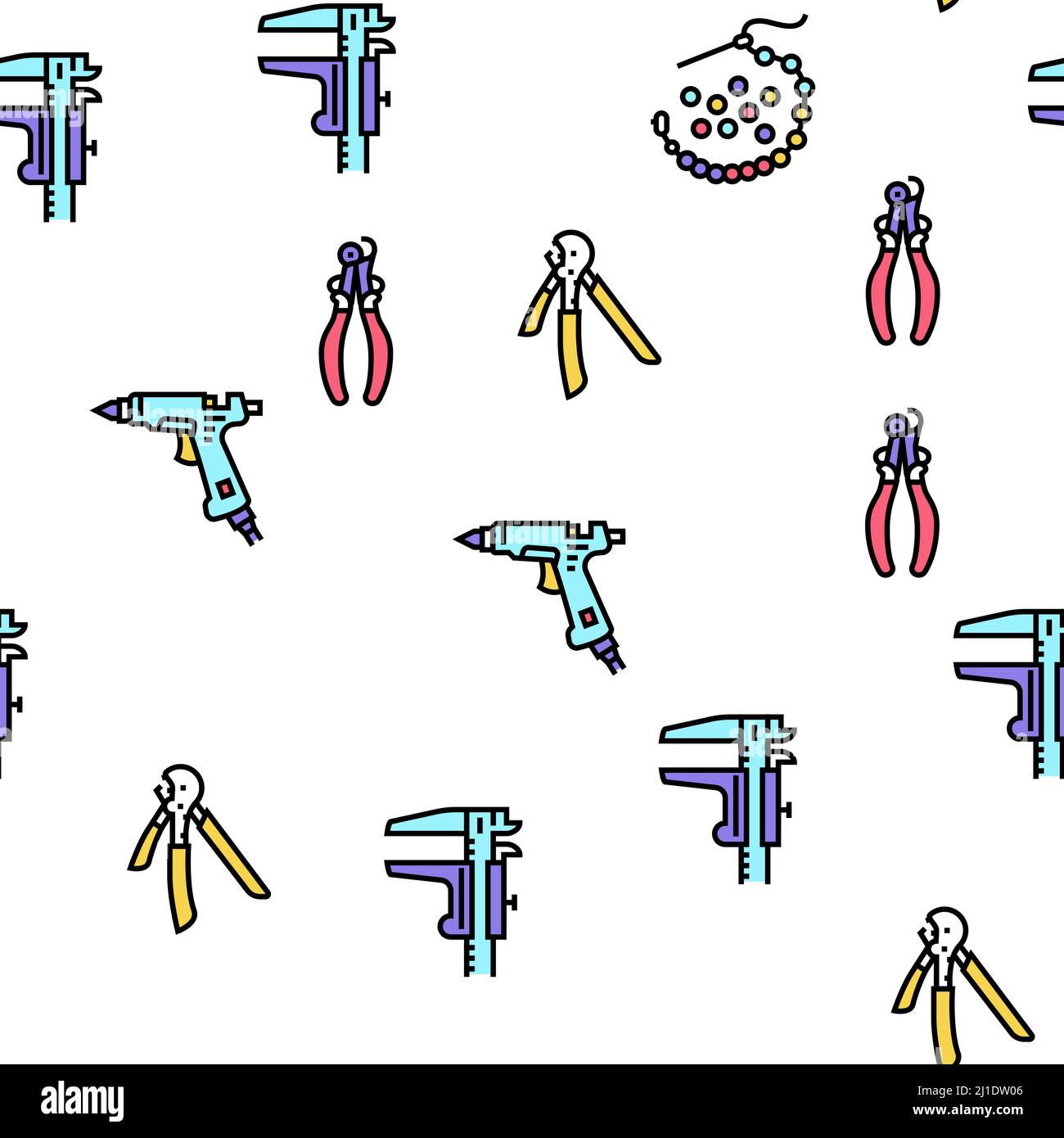 Handmade Jewellery Vector Seamless Pattern Stock Vector Image & Art - Alamy