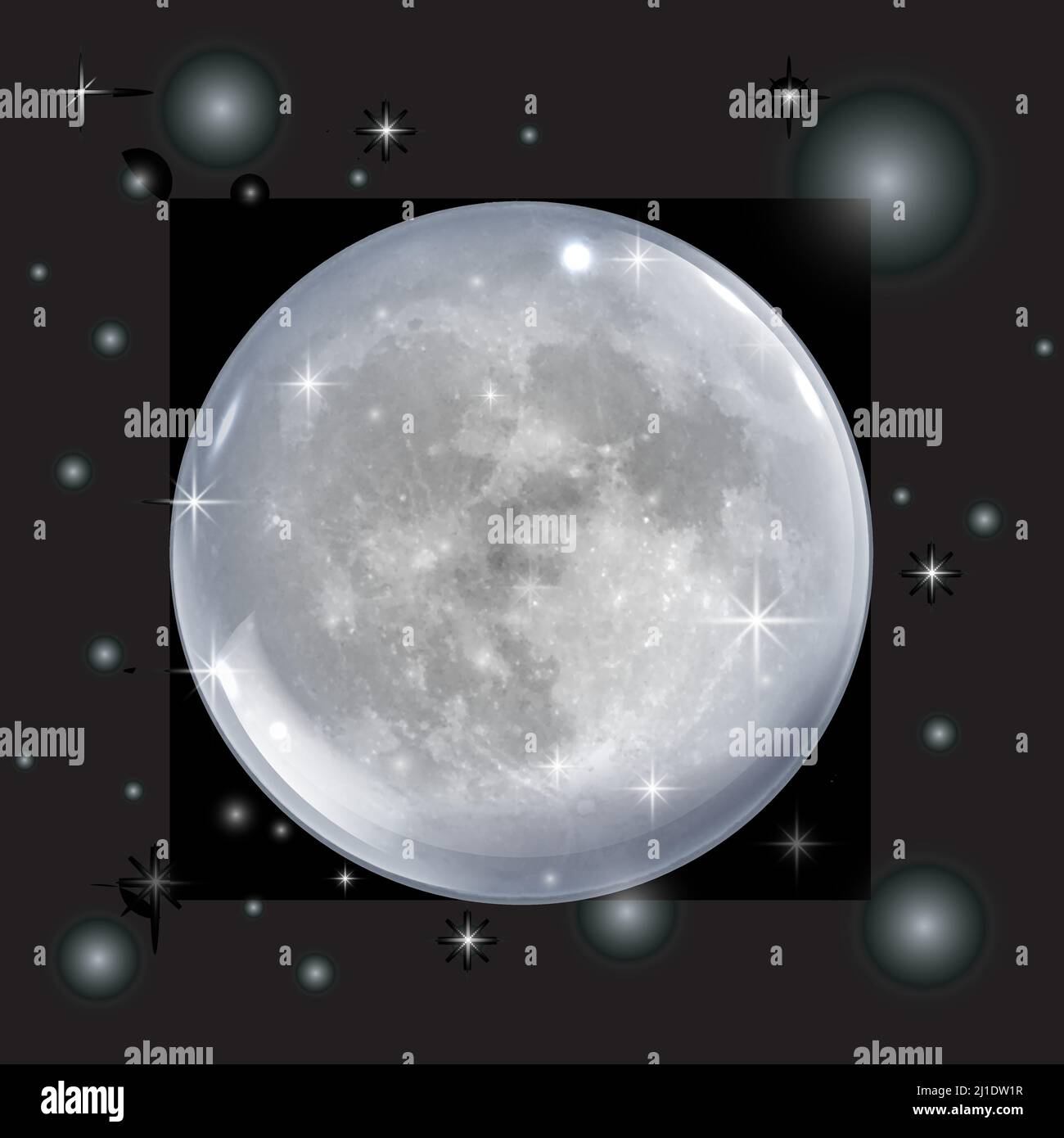 Full Moon And Star Astronomy