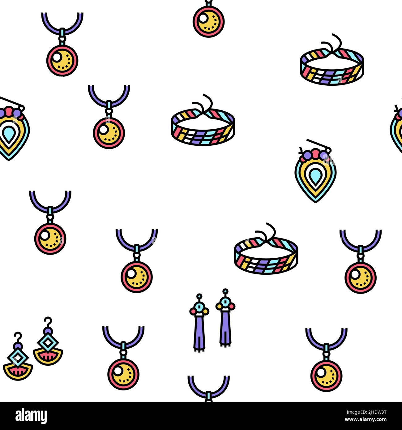 Handmade Jewellery Vector Seamless Pattern Stock Vector Image & Art - Alamy