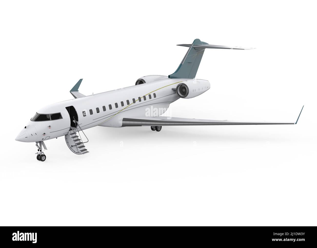 Private Jet Airplane Isolated Stock Photo - Alamy