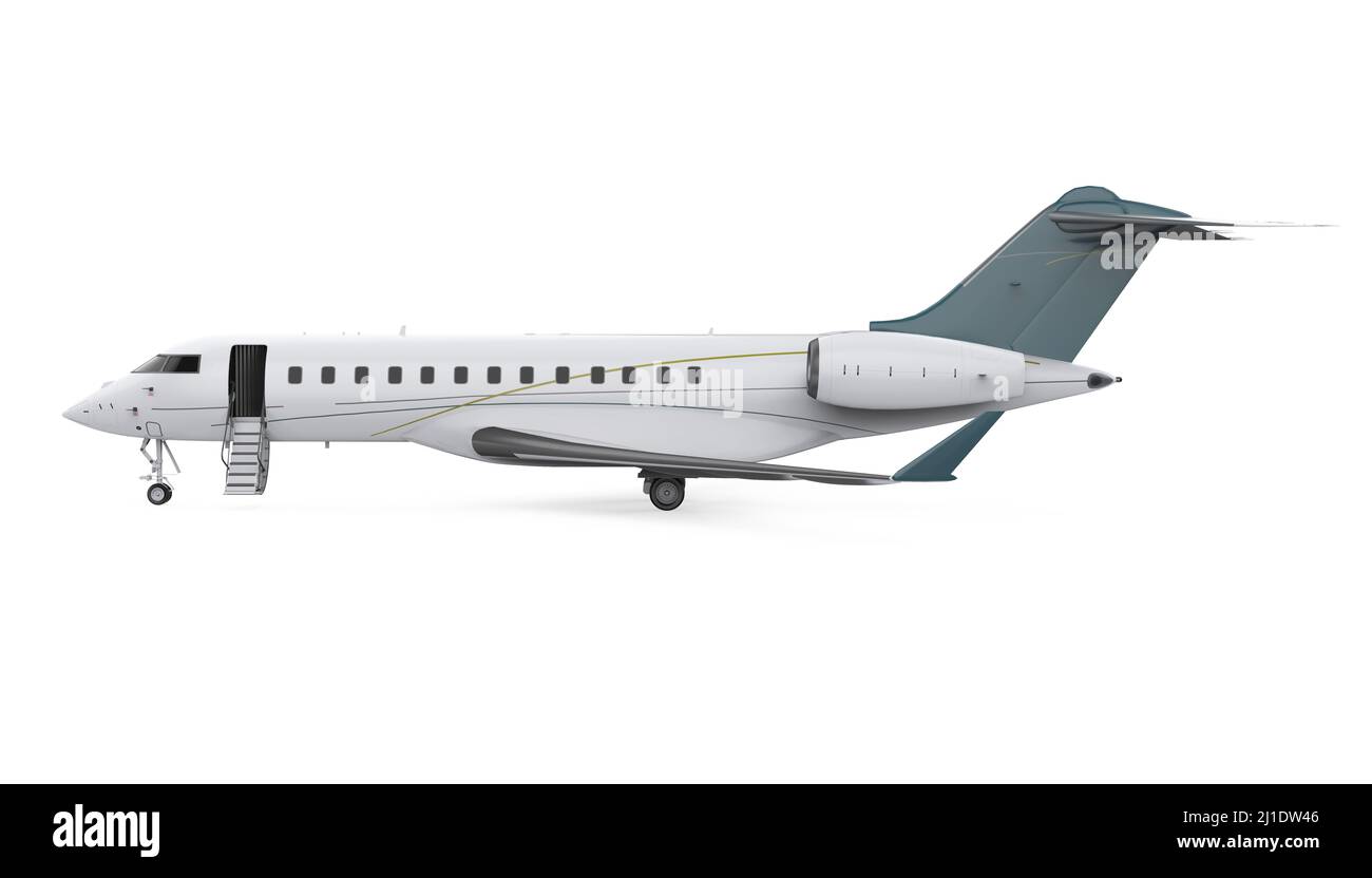 Private Jet Airplane Isolated Stock Photo - Alamy