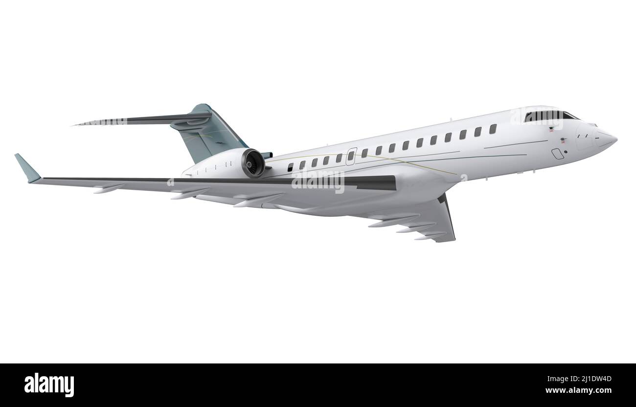 Private Jet Airplane Isolated Stock Photo - Alamy