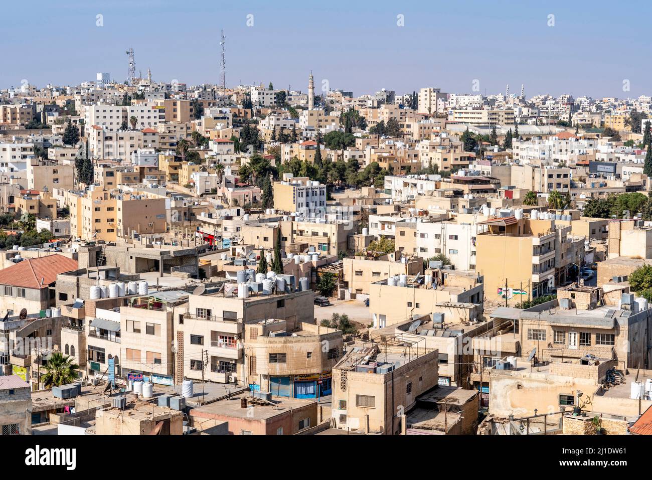 The Skyline of The Town of Madaba, Madaba Governorate, Jordan Stock ...