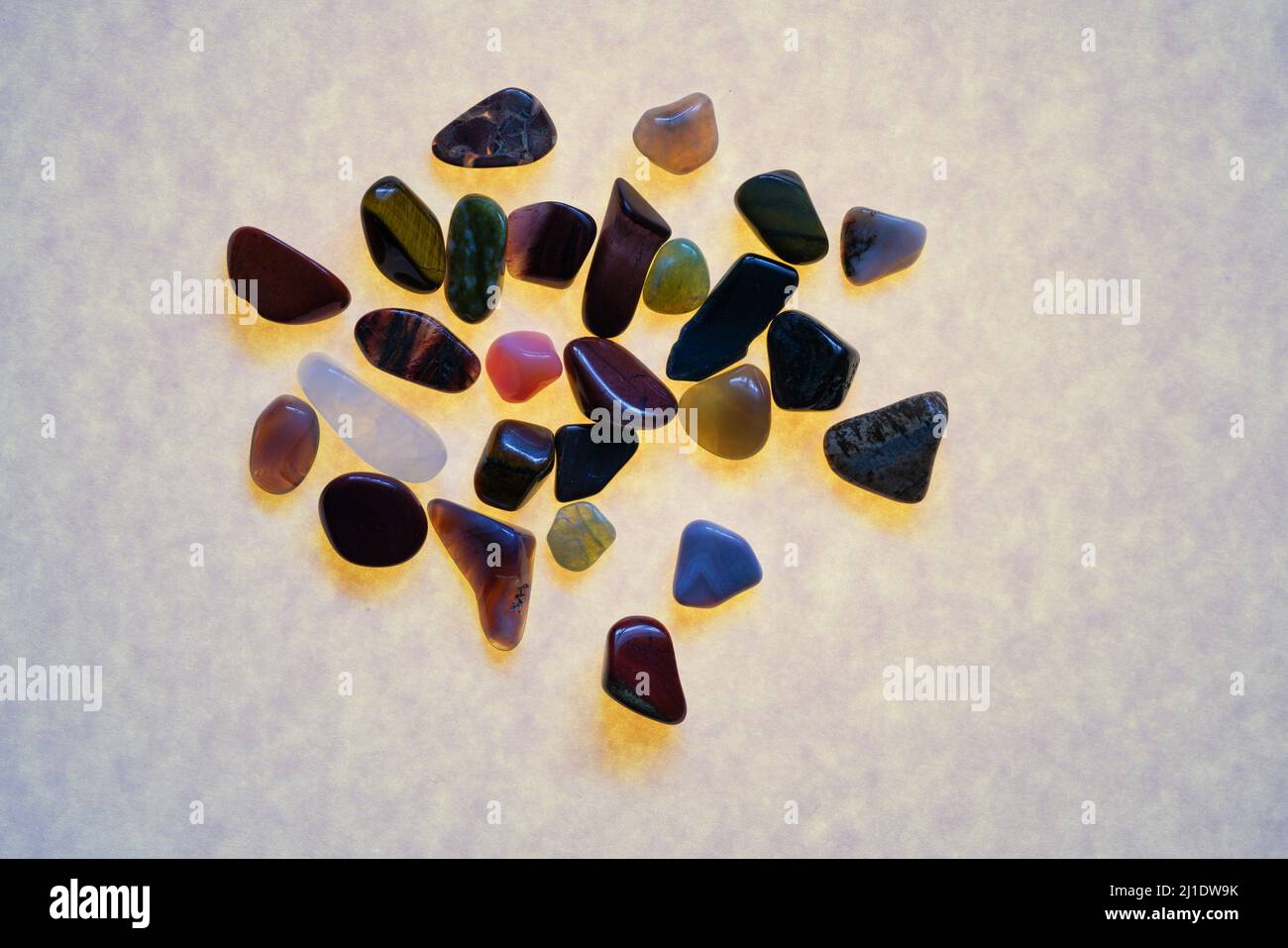 Polished gemstones photographed in the studio with lighting Stock Photo ...