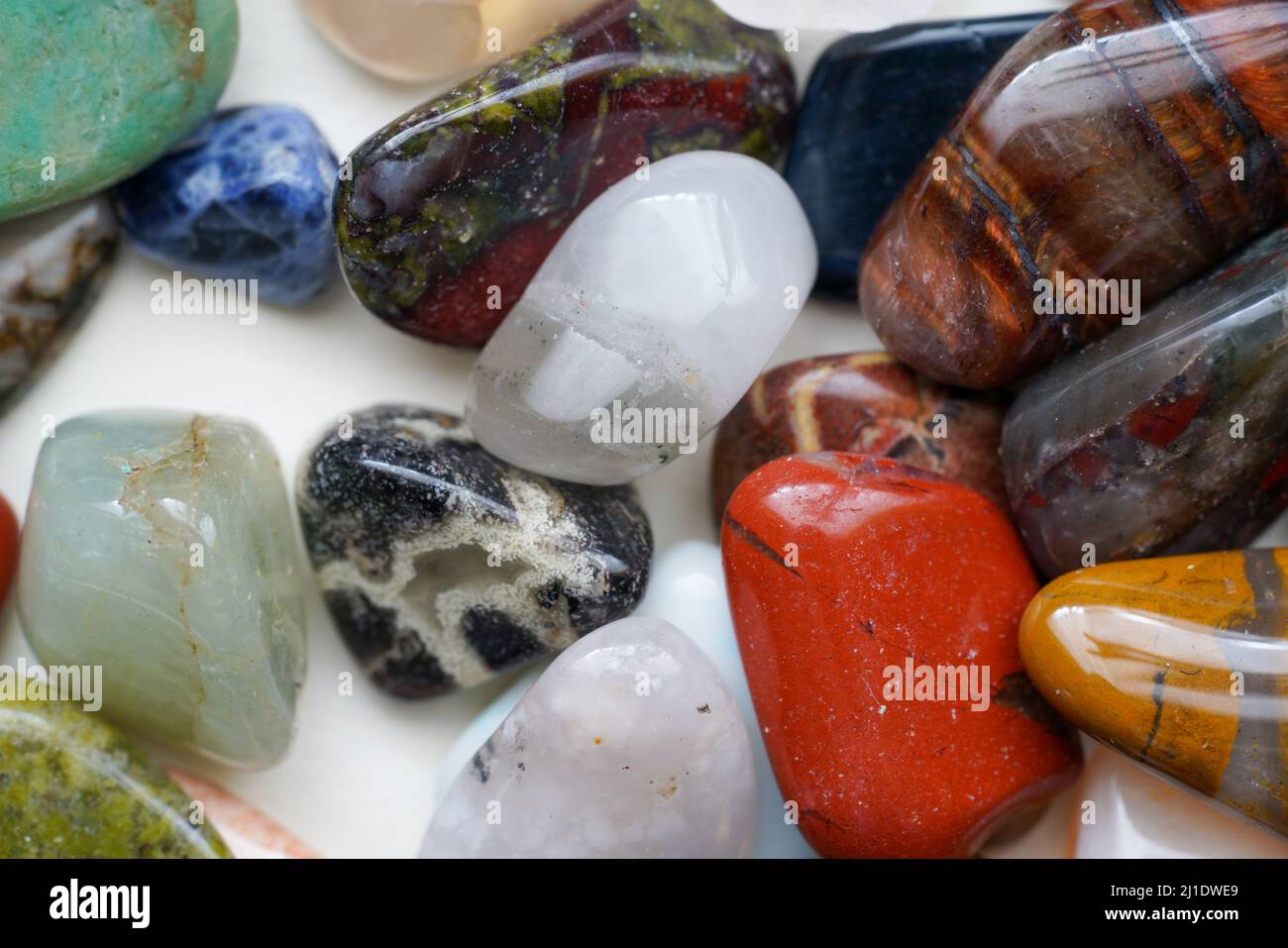 Polished gemstones photographed in the studio with lighting Stock Photo ...