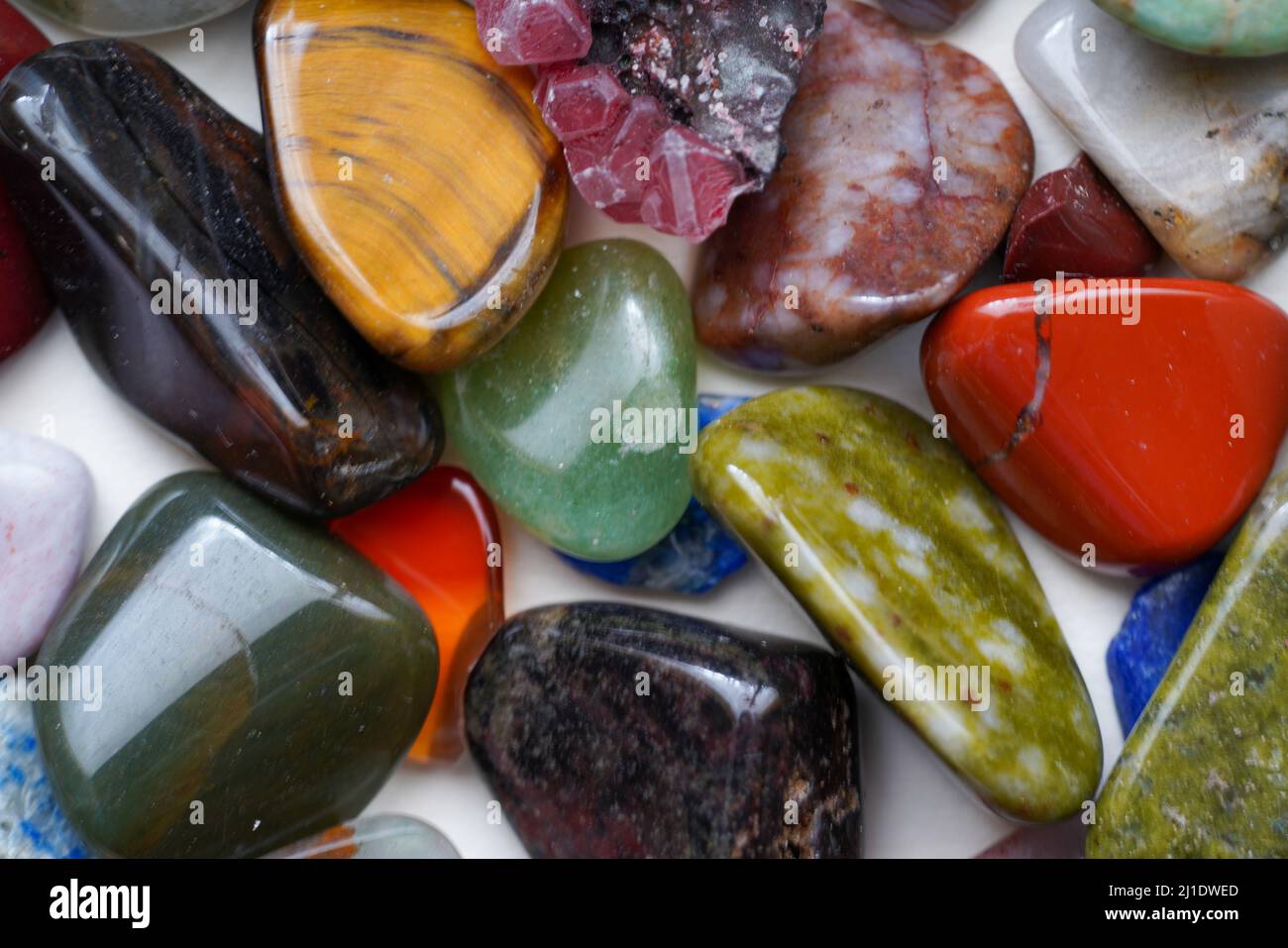 Polished gemstones photographed in the studio with lighting Stock Photo ...