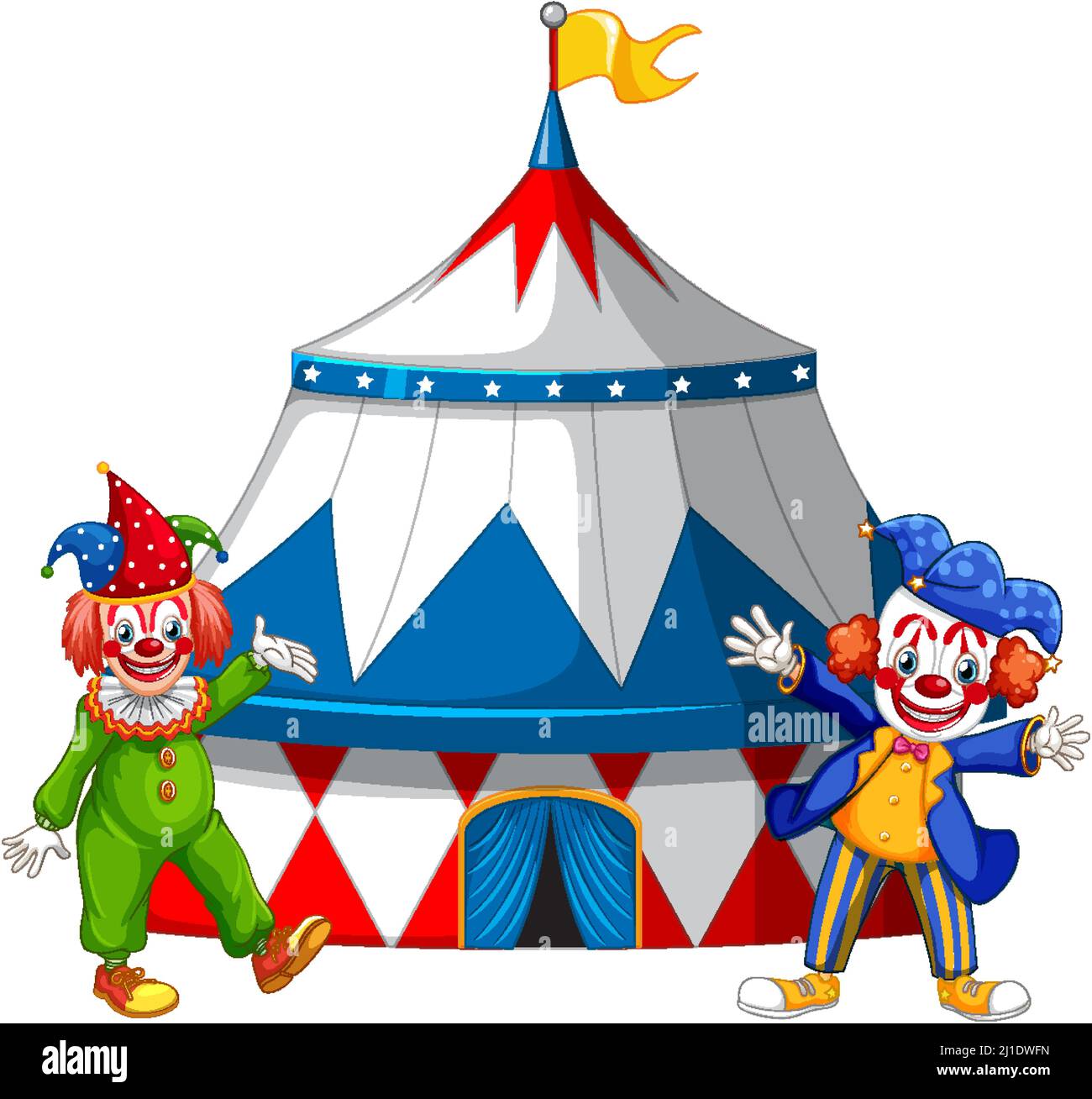 Jolly clown Stock Vector Images - Alamy