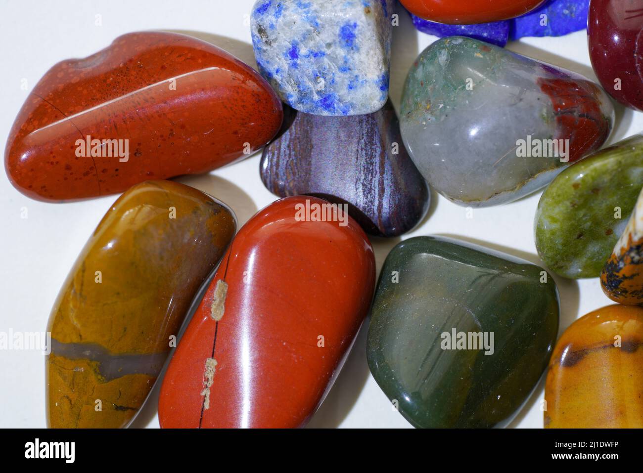 Polished gemstones photographed in the studio with lighting Stock Photo ...