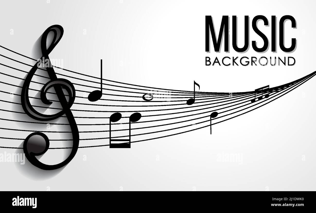 Font design for word music with music notes on white background ...