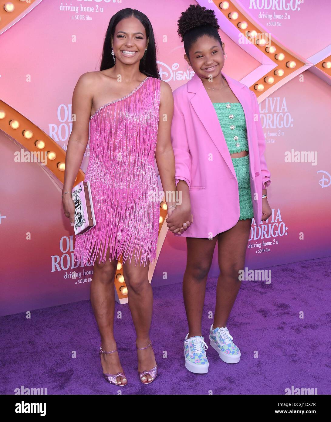 Los Angeles, USA. 24th Mar, 2022. (L-R) Christina Milian and Daughter Violet Madison Nash ...