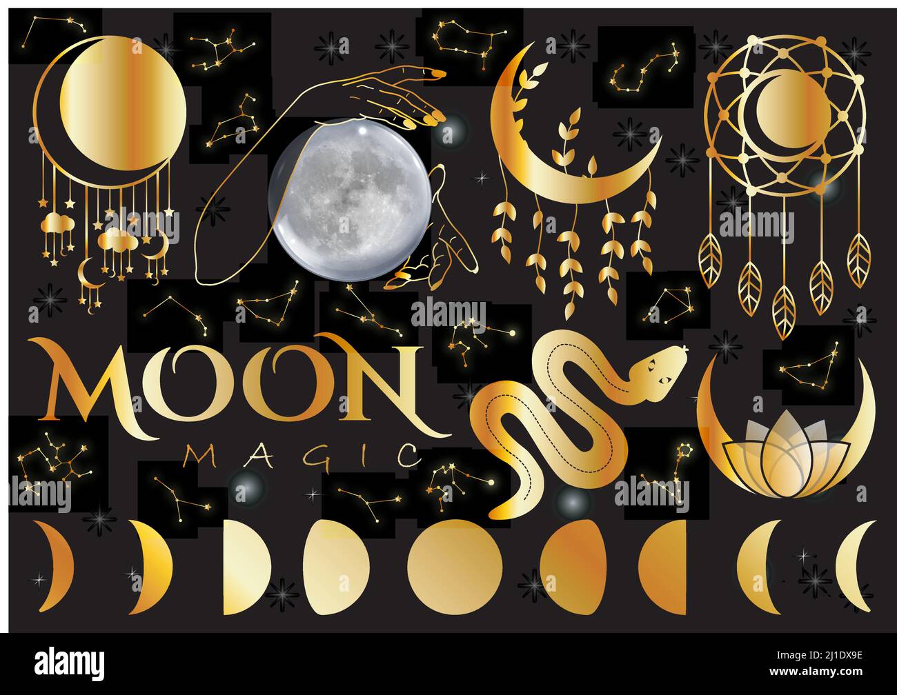 Signs of witchcraft Stock Vector Images - Alamy