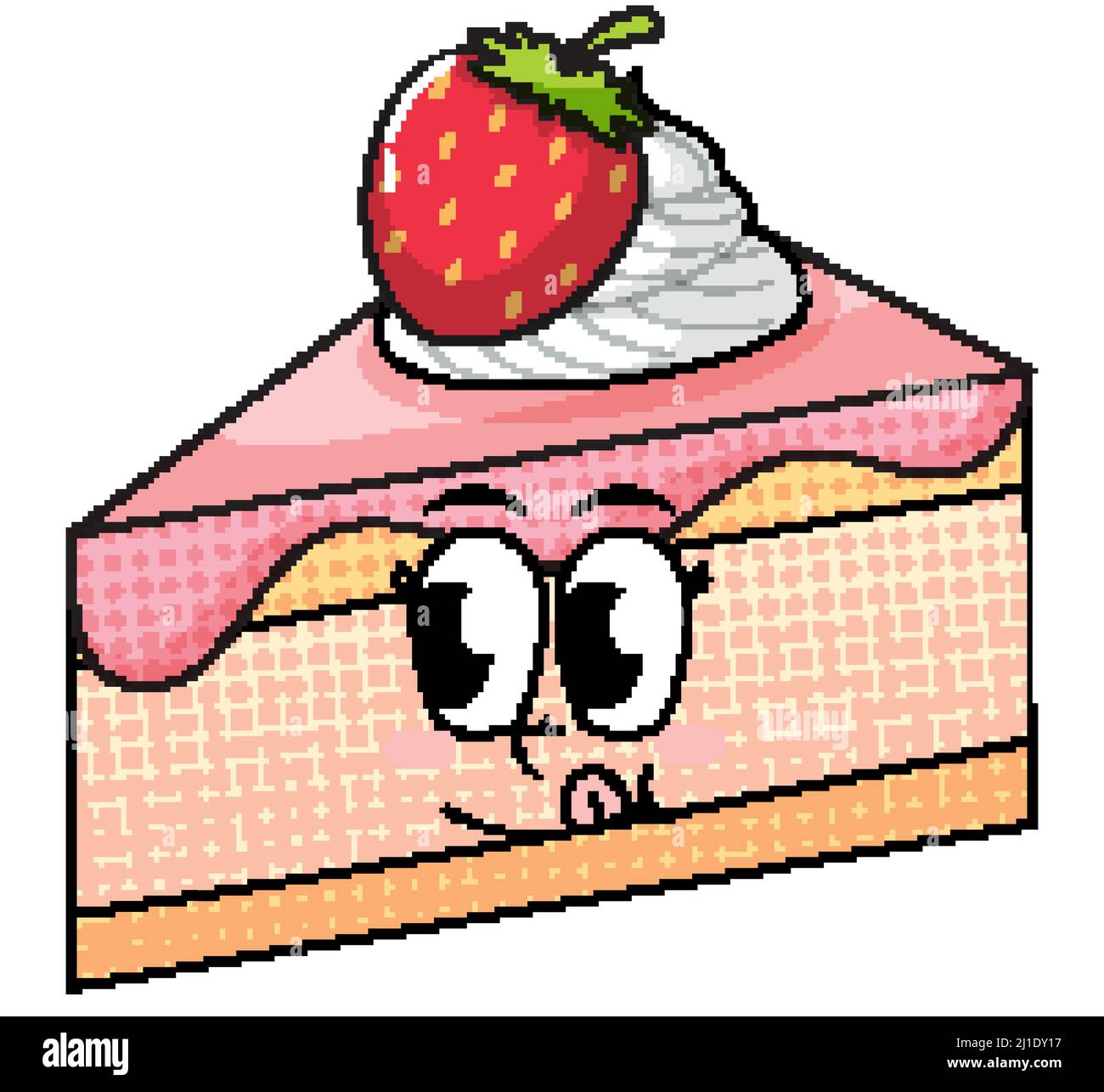 A cake cartoon character on white background illustration Stock Vector ...