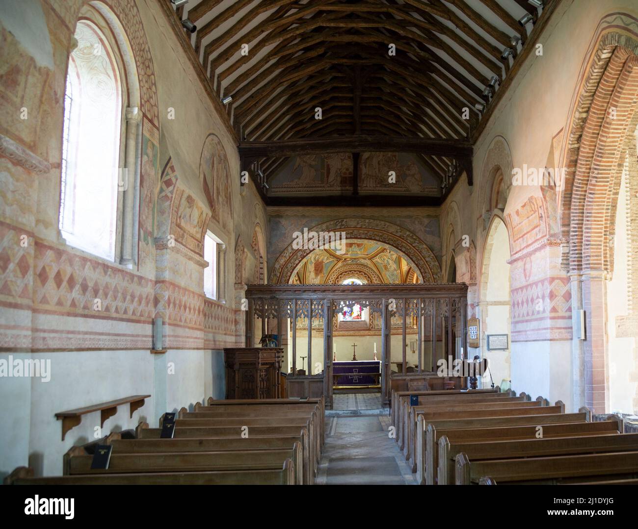 Medieval wall paintings, church of Saint Michael and All Angels ...