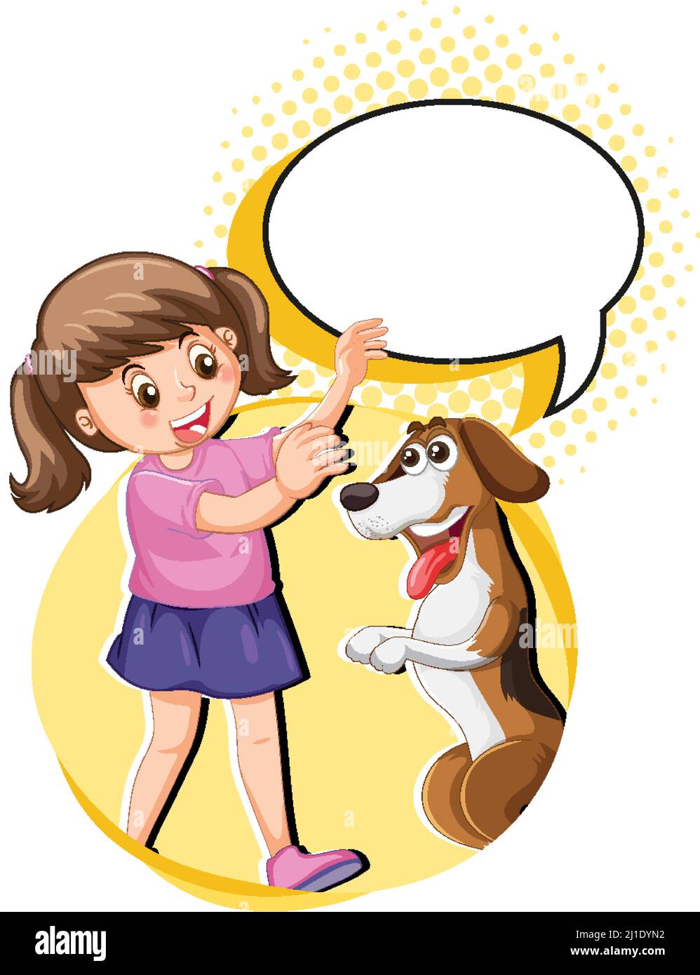 Girl dog angry Stock Vector Images - Alamy
