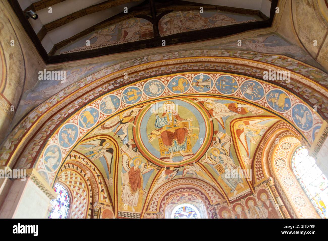 Medieval wall paintings, church of Saint Michael and All Angels ...
