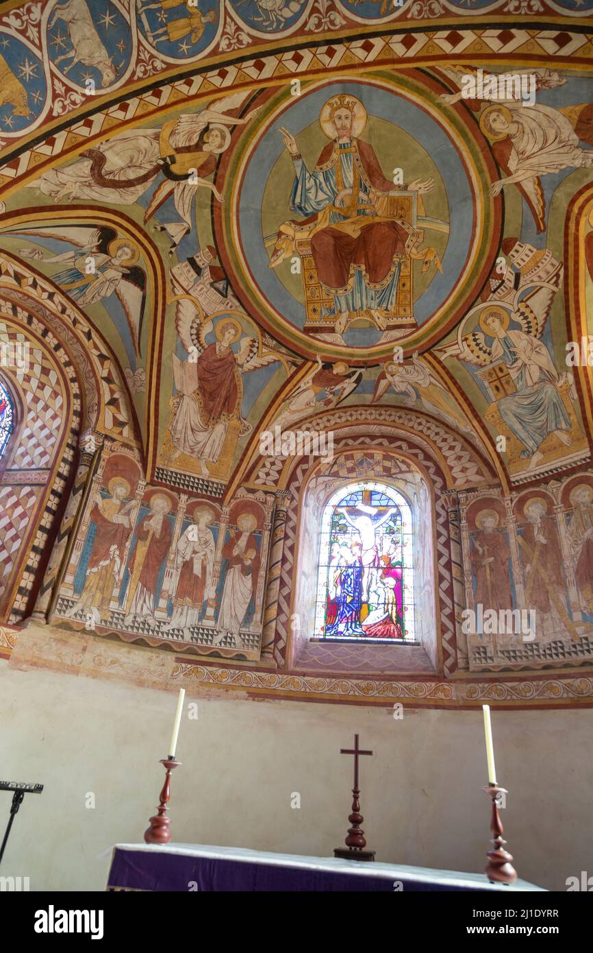 Medieval wall paintings, church of Saint Michael and All Angels ...