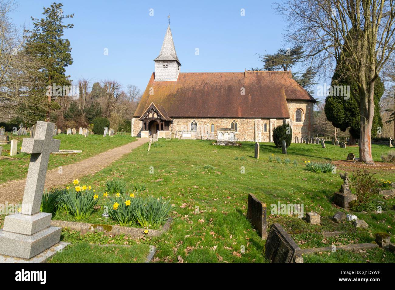 Village parish church of Saint Michael and All Angels, Copford, Essex ...