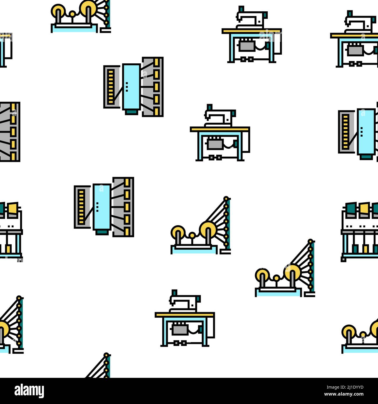 Textile Production Collection Icons Set Vector Stock Vector Image & Art ...