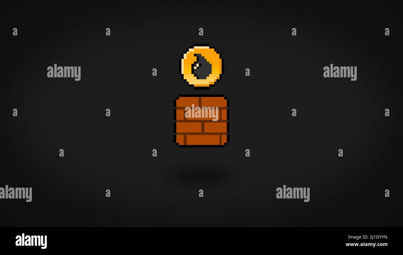 Pixel oil coin from block background - high resolution 4k wallpaper ...