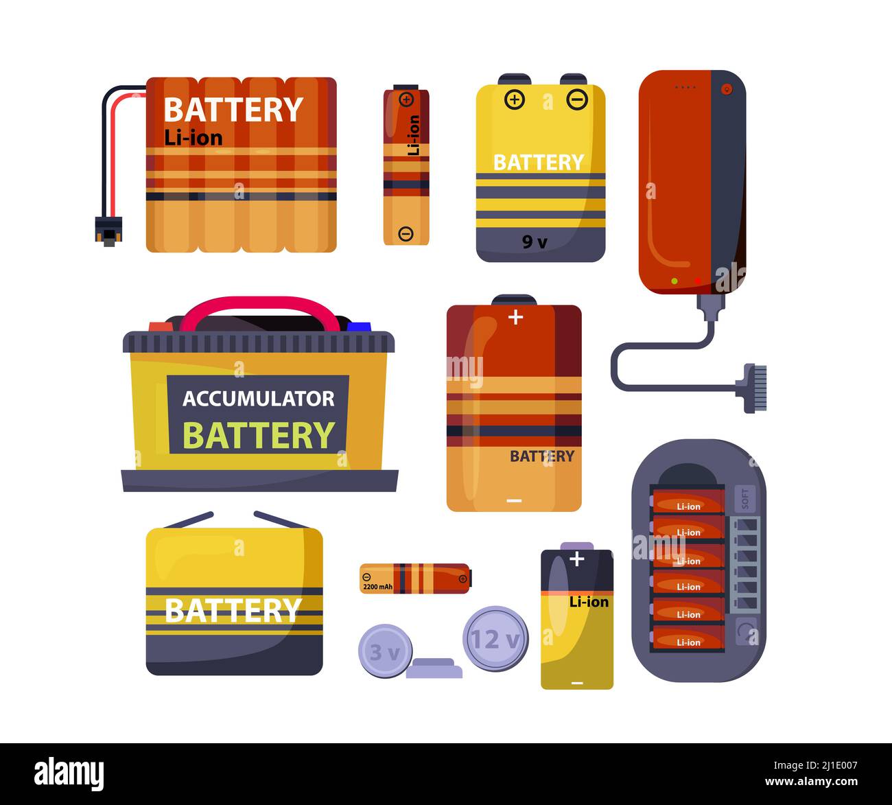 Lithium ion battery Stock Vector Images - Alamy