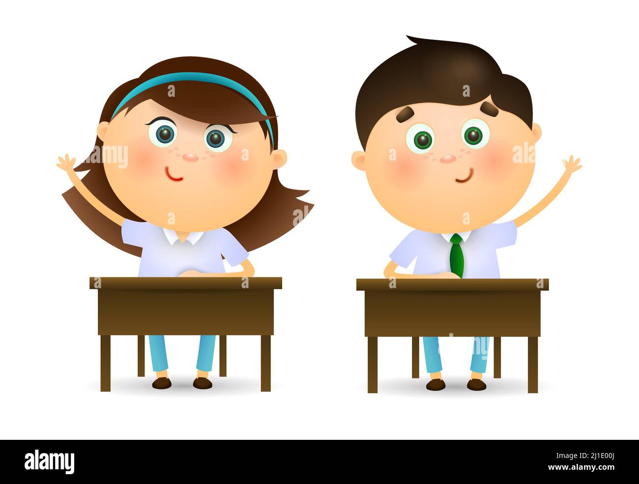Student Raising Hand Clip Art