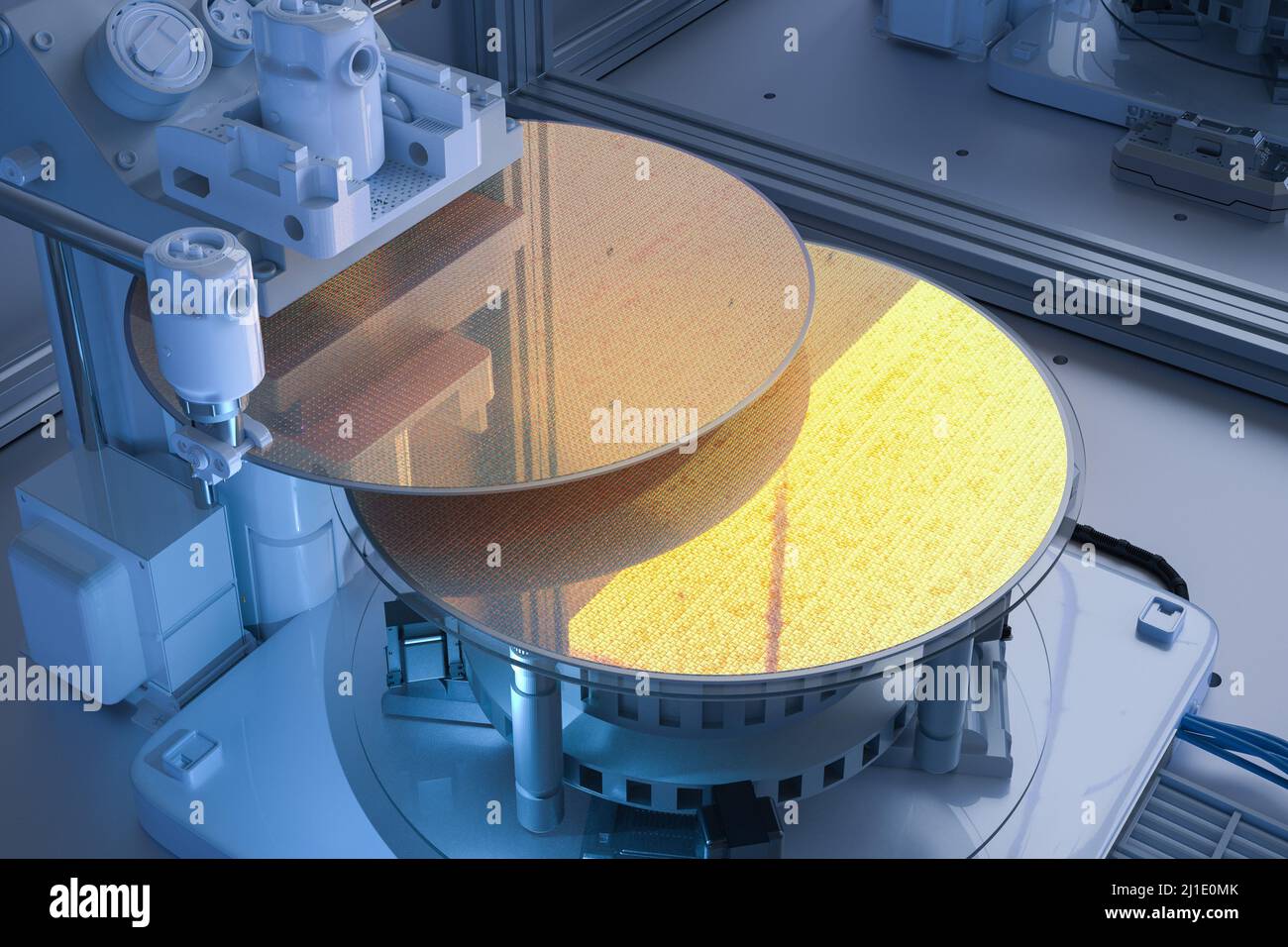 Semiconductor manufacturing with 3d rendering robotic arms with silicon ...