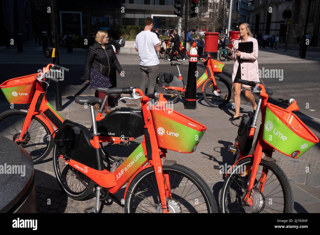 Employees in the City of London, the capital's financial district, and ...