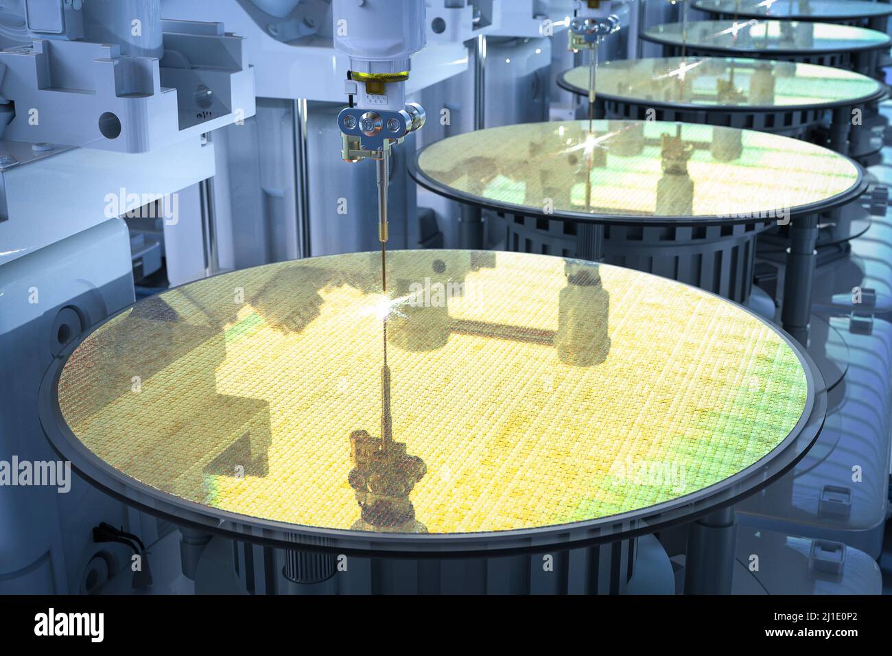 Semiconductor manufacturing with 3d rendering robotic arms with silicon ...