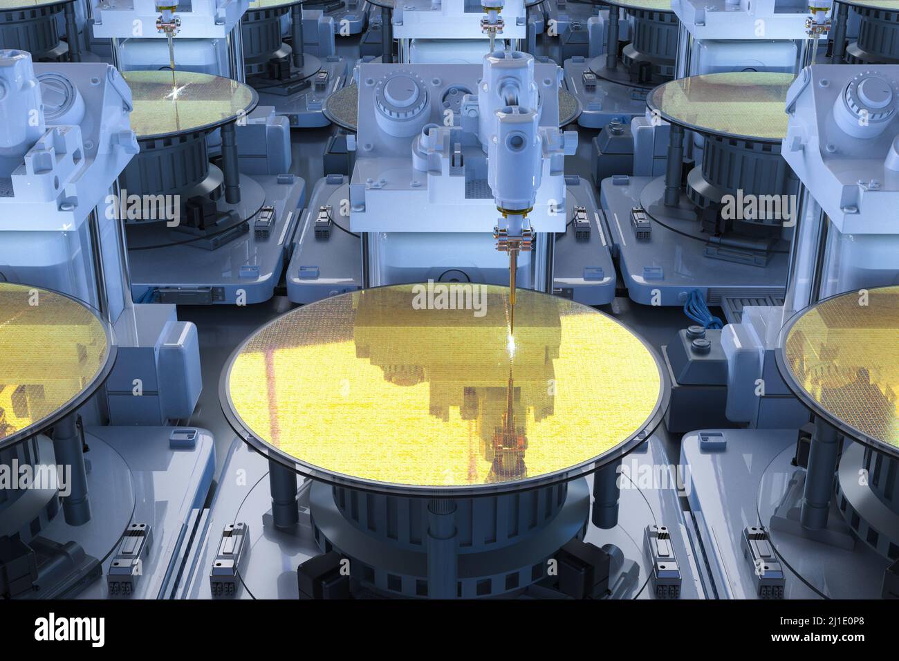 Semiconductor manufacturing with 3d rendering robotic arms with silicon ...