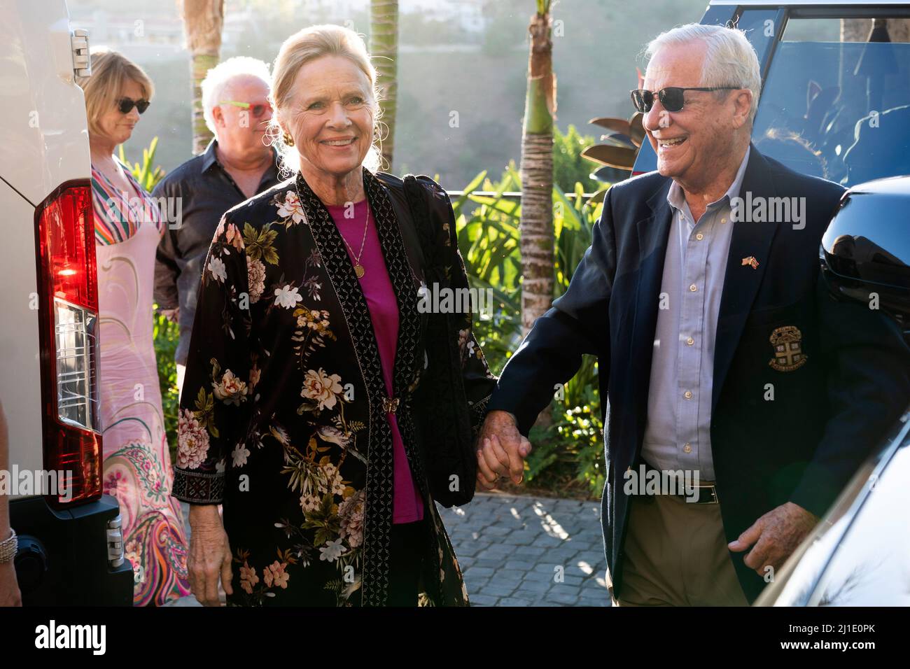 Los Angeles, USA. , . Liv Ullmann and Donald Saunders arrive at the ...
