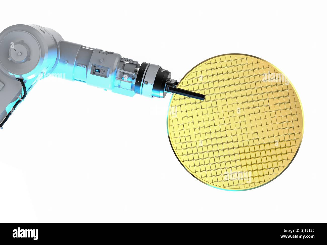 Semiconductor manufacturing with 3d rendering robotic arms with silicon ...