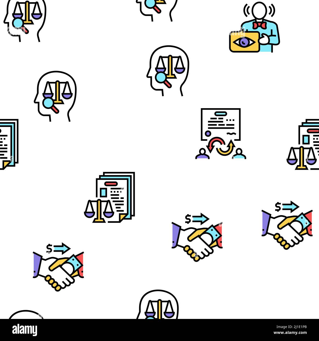 Law Justice Dictionary Collection Icons Set Vector Stock Vector Image ...