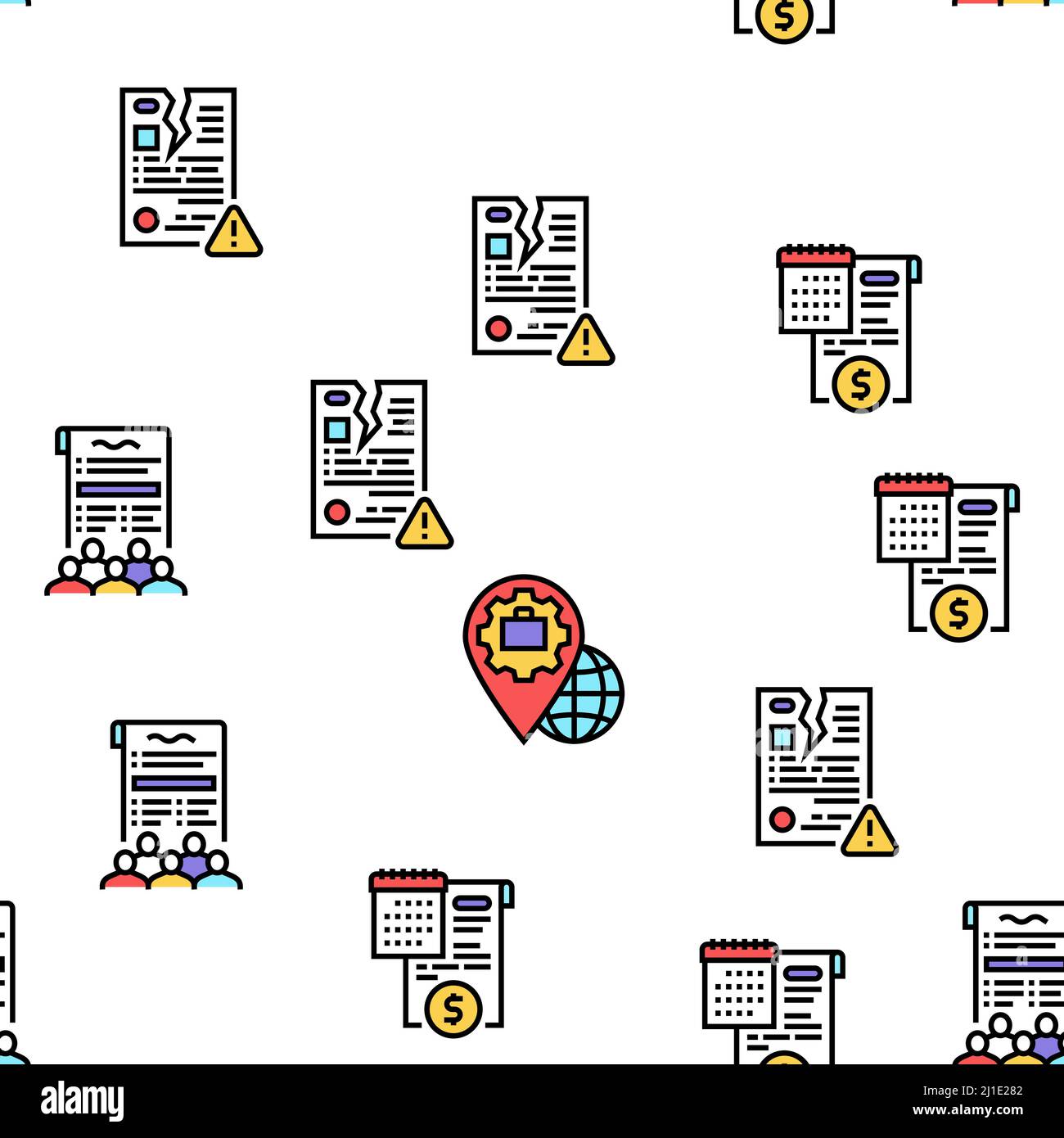 Law Justice Dictionary Collection Icons Set Vector Stock Vector Image ...