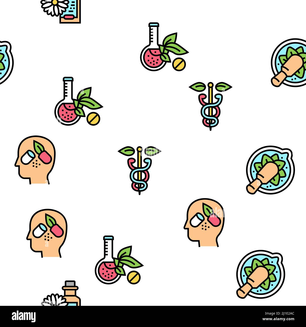Homeopathy Medicine Collection Icons Set Vector Stock Vector Image ...