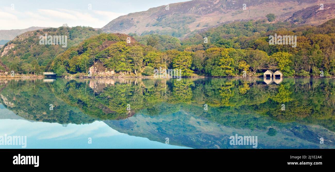 Llyn Dinas Nantgwynant Valley, Snowdonia National Park Gwynedd North ...