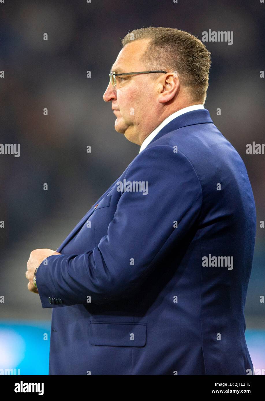 Glasgow, UK. 24th Mar, 2022. Poland manager Czeslaw Michniewicz during ...