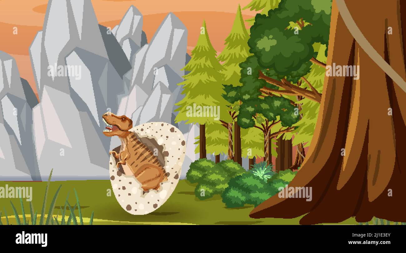 Prehistoric forest Stock Vector Images - Alamy