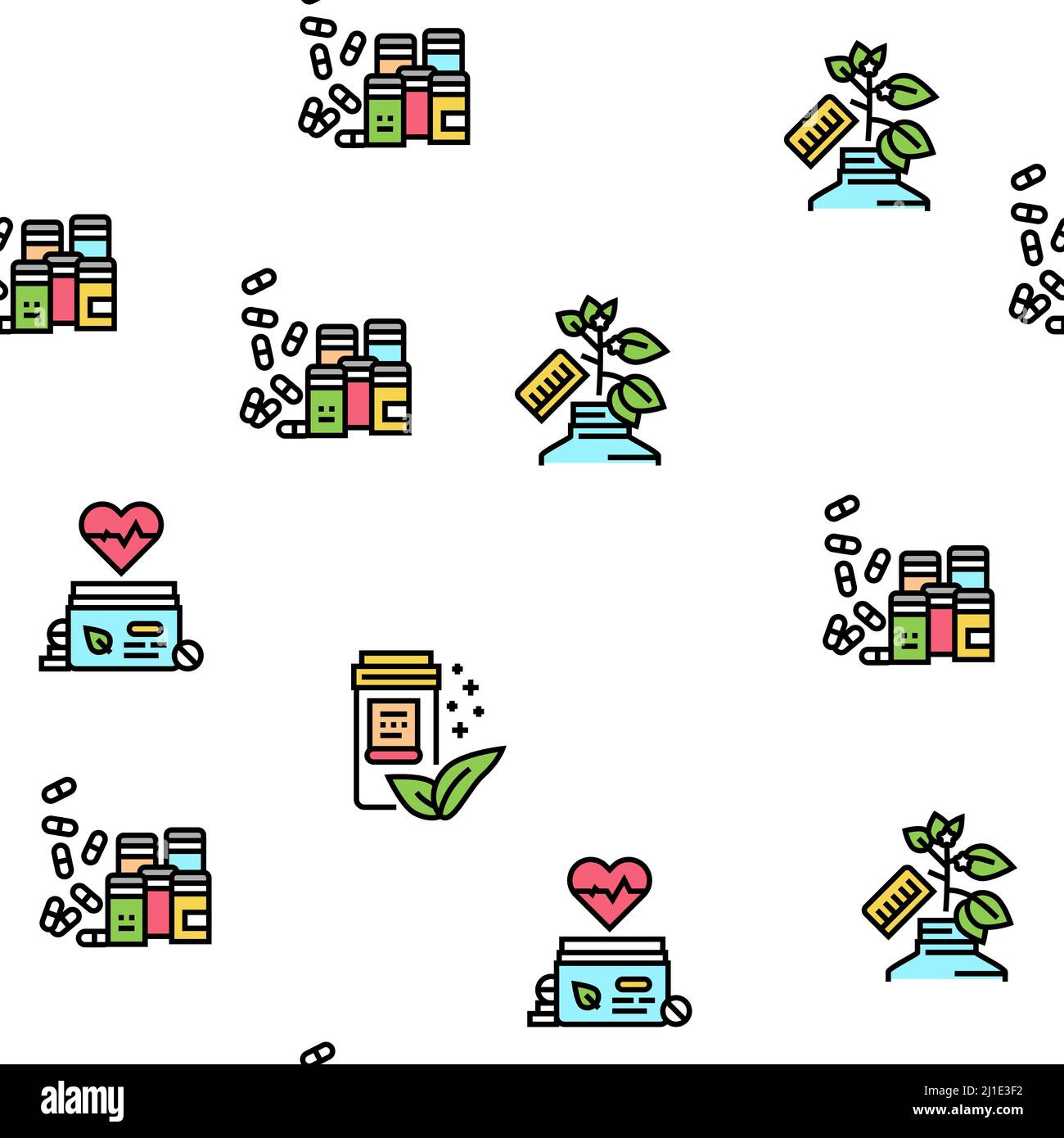 Homeopathy Medicine Collection Icons Set Vector Stock Vector Image ...