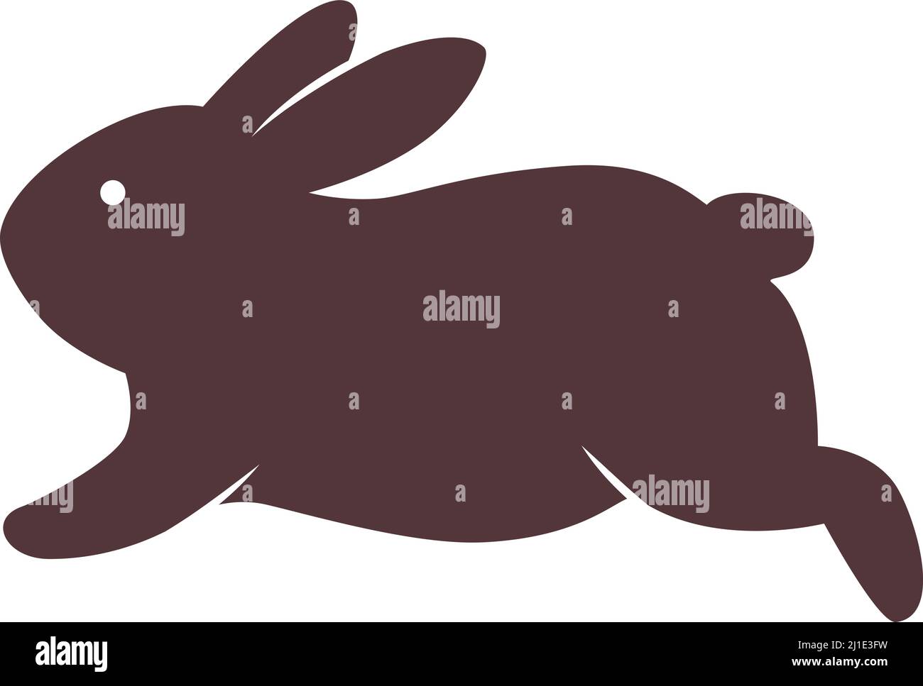 Running Rabbit Silhouette