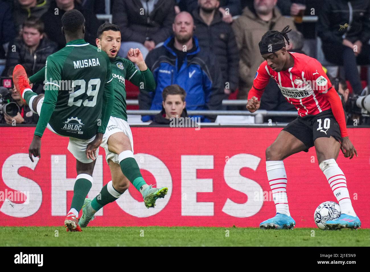 Local Caption *** Noni Madueke, Richie Musaba, Arianit Ferati Stock ...