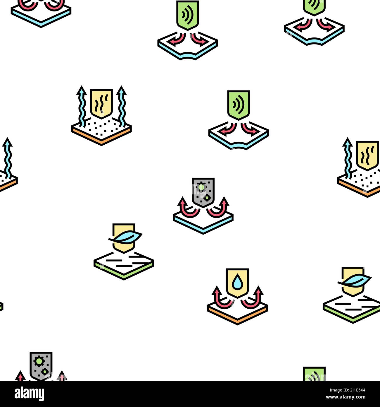 Fabrics Properties Collection Icons Set Vector Stock Vector Image & Art ...