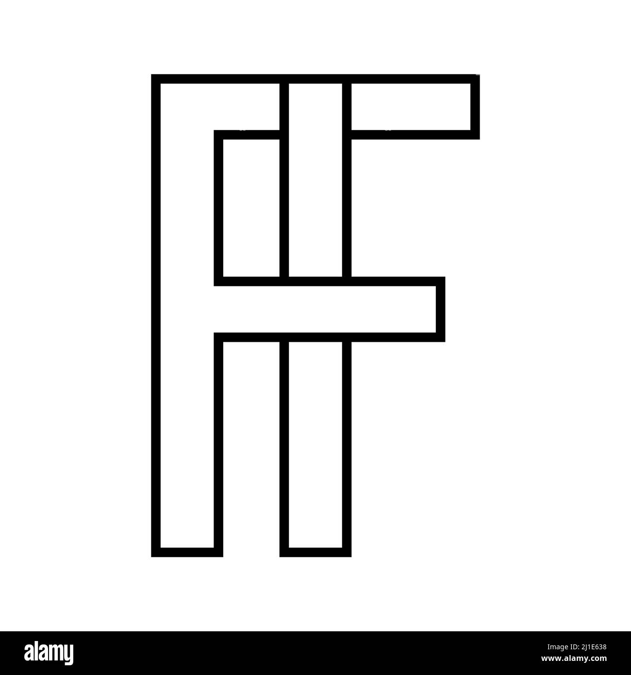 Logo sign, fi if icon nft fi interlaced letters f i Stock Vector Image ...