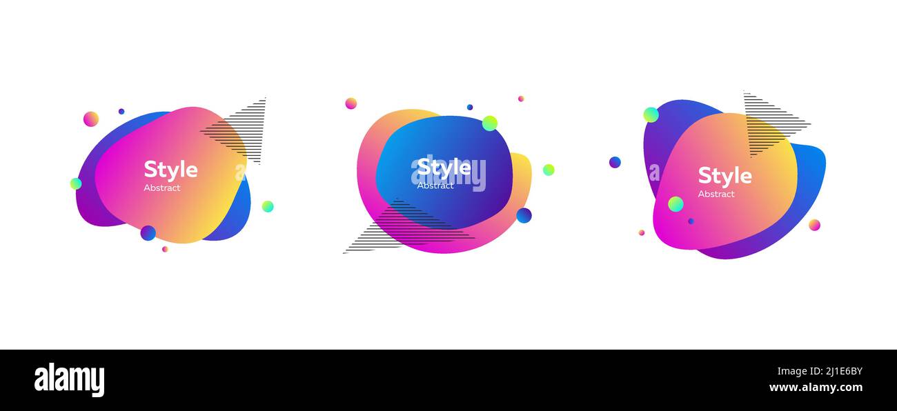 Bright multi-colored abstract forms. Dynamical colored forms and dots ...