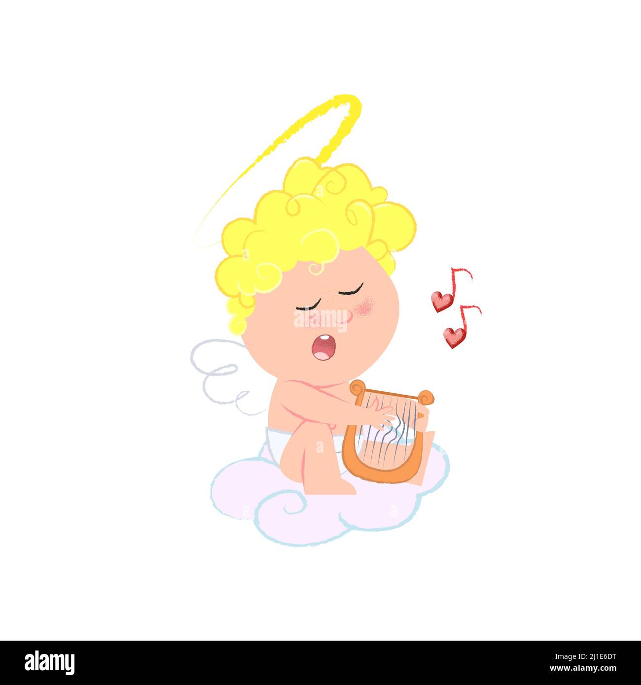 Cupid singing Stock Vector Images - Alamy