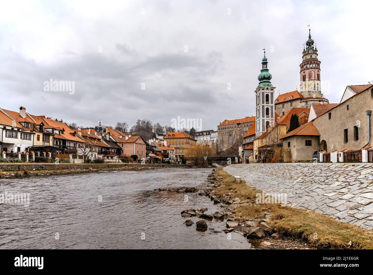 View of Cesky Krumlov,Czech Republic.Famous Czech medieval town with ...