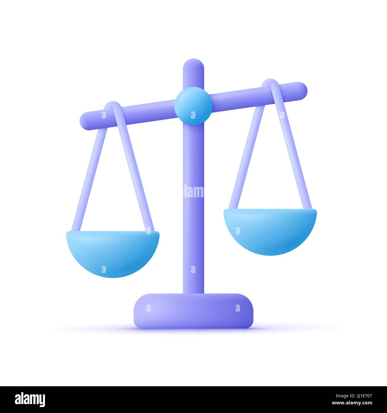 Scales of justice. Balance and justice, law concept. 3d vector icon ...