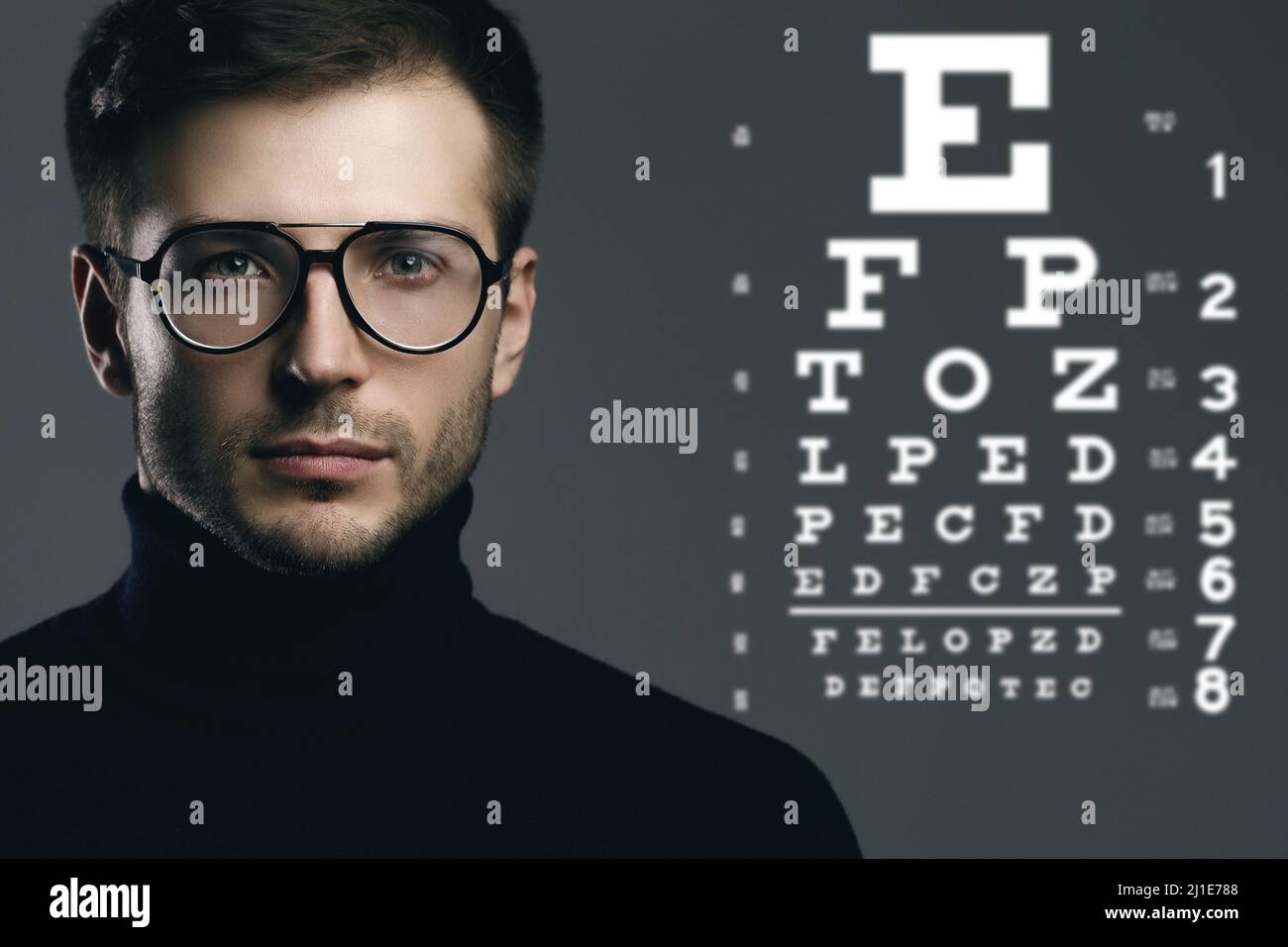 Eyeglasses eye chart hi-res stock photography and images - Alamy