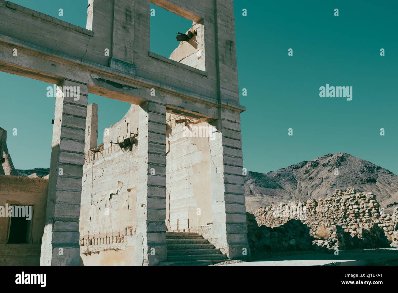 The ruined building in an old ghost town in the west. Nevada, USA Stock Photo - Alamy